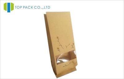 Cina Rinforzo laterale d'imballaggio delle borse del caffè della carta kraft Con fondo piatto in vendita