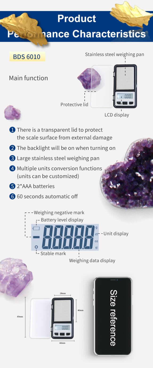 High Accuracy Mini  0.01g Electronic Weighing Jewelry Scale Digital Pocket Pocket Jewelry Scale