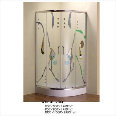 Cina Recinzione d'angolo curva della doccia, stalle di doccia di lusso di vetro variopinte del bagno in vendita