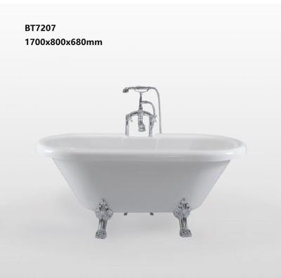 Cina Vasca di Jacuzzi dell'interno di Clawfoot di colore bianco, vasca indipendente acrilica con le gambe in vendita