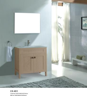 Cina Materiale fisso del PVC dei Governi di bagno di colore di legno del grano con il bacino di vetro in vendita