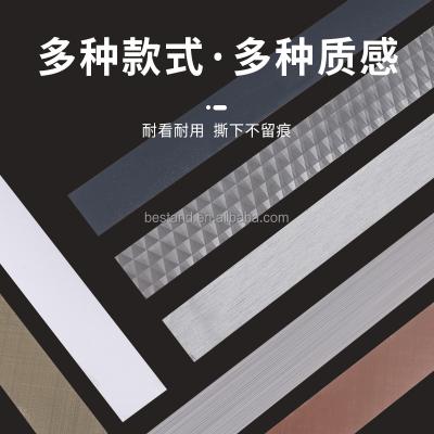 Cina Decorativo autoadesivo adesivo metallico striscia impermeabile TV sfondo muro bordo in vendita