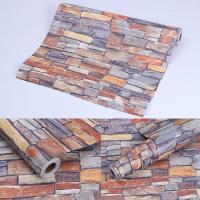 Quality Modern Style Stone Brick Design Wall Stickers Wallpaper 3D Brick Wall Paper for Home Deco for sale