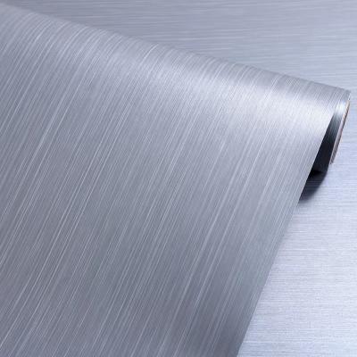 Cina PVC carta da parati metallica argento peeling and stick carta da contatto in acciaio inox per elettrodomestici in vendita