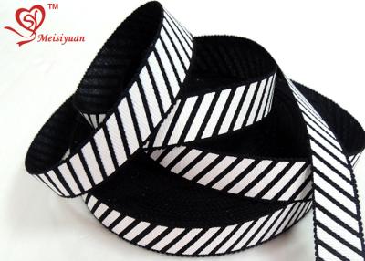 Cina L'abitudine in bianco e nero ha stampato il nastro del grosgrain della zebra del nastro 20mm del grosgrain in vendita