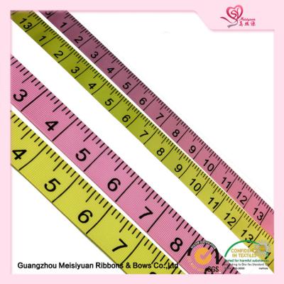 Cina La bella abitudine di 20mm ha stampato il nastro del fronte del doppio del righello del nastro del Grosgrain in vendita