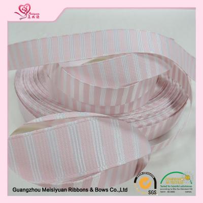 Cina il nastro su ordinazione rosa di nozze di 38mm, nastro del raso di allungamento imprime le tecniche di stampa in vendita
