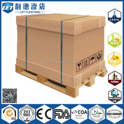 Cina 1000L Paper IBC Bulk Container With Liner Bag for Liquid Transport in vendita