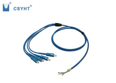 Cina 2 / Una treccia a fibra ottica corazzata dei 4 centri, singolo modo blu/treccia mista in vendita
