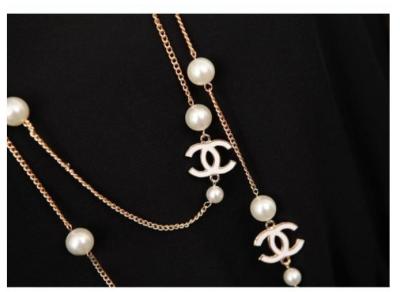 China Forme a joyería los ornamentos blancos del paño de los collares de los filamentos de las perlas en venta