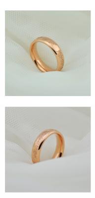 China El chapado en oro color de rosa del anillo de acero titanium de la joyería de las mujeres de la moda congriega el anillo de finger en venta