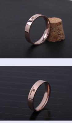 China El chapado en oro color de rosa del anillo de acero titanium de la joyería de las mujeres de la moda congriega el anillo de finger con el trébol en venta