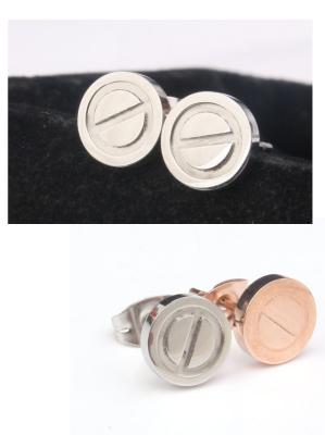 China El oro color de rosa del acero titanium de la joyería de las mujeres de la moda plateó el pendiente en venta