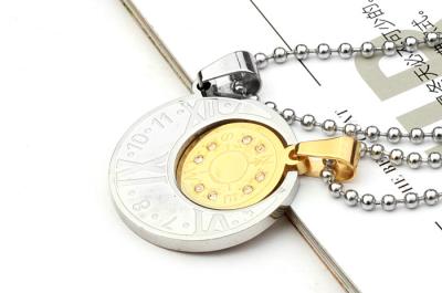 China Forme a joyería de los pares el acero inoxidable los collares pendientes sol y luna de los pares del collar en venta