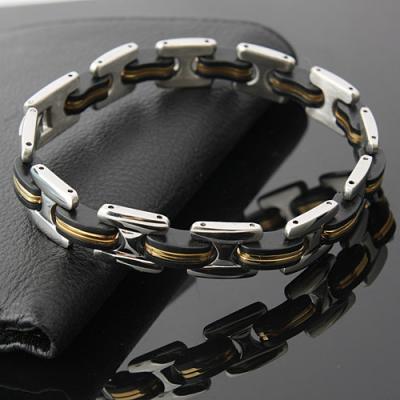 China Forme a hombres para hombre de la joyería la pulsera las pulseras del silicio del acero inoxidable los 21cm joyería de la venta al por mayor en venta