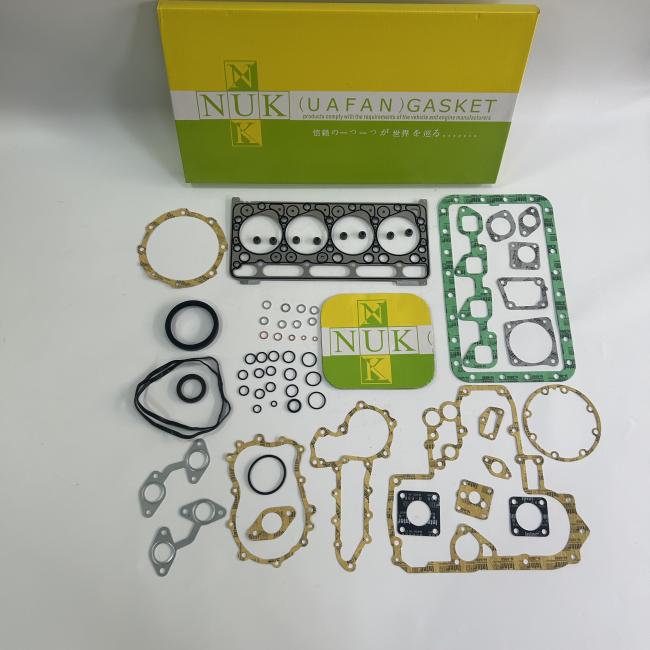 Detailed view of engine rebuild kit parts
