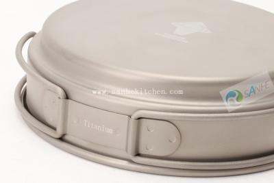 China Titanium backpacking cookare 3pcs set with calibration for sale