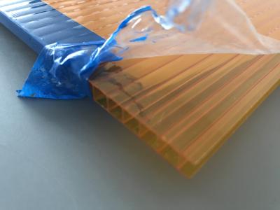 Cina Pannelli doppi arancio del policarbonato, resistente UV dello strato vuoto del policarbonato in vendita