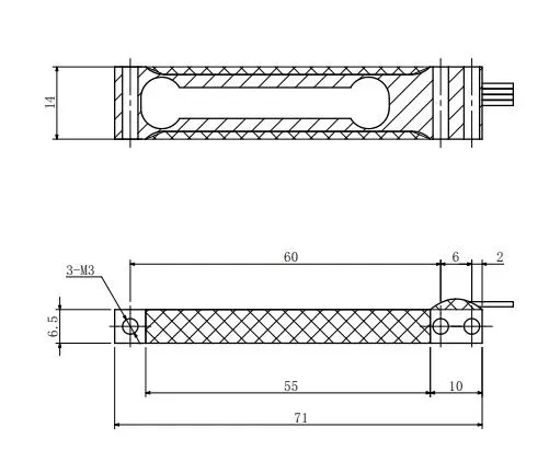 100g/200g Parallel Beam Weighing Sensor Aluminium Alloy Single Point Load Cell