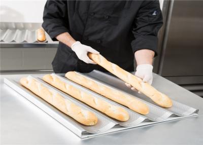 China De 3 entalhes do Baguette do cozimento da bandeja fabricação de chapa metálica de alumínio da vara não à venda