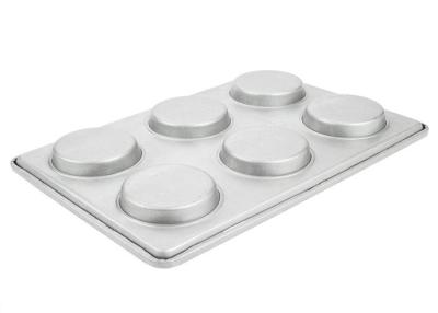 China A escala individual do peso do molde da bandeja 6 do bolo/queque de Hamburger aluminizou o aço à venda