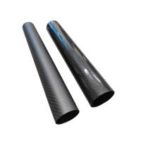 Quality Multipurpose Light Weight Roll Wrapped 3K Woven Pattern Carbon Fiber Pipe for sale