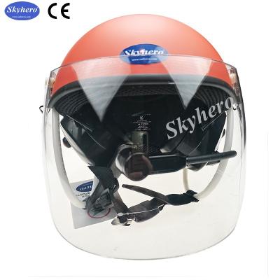 China Noise cancel Powered paragliding helmet White PPG helmet EN966 Paramotor helmet for sale