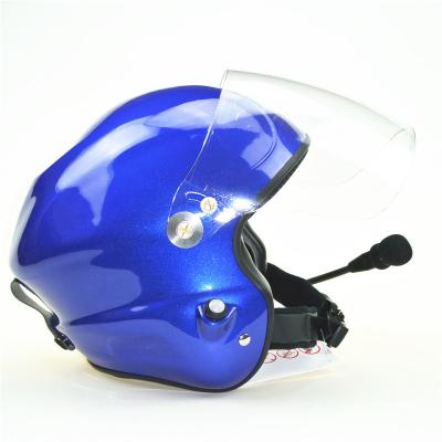 China EN966 Noise cancel Paramotor helmet  PPG helmet white double side PTT  13 years Factory for sale