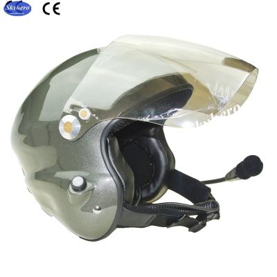 China Grey Paramotor helmet GD-G with full headset PPG helmet  Noise cancel powered paragliding helmet for sale