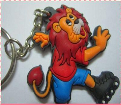China 3D Embossed Design Eco Friendly Soft PVC Keychain with Key Ring for sale