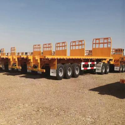 Κίνα Παραγωγή 40ft Flatbed Truck Semi-Trailer με ράδιο προσγείωσης και μηχανική ανάρτηση προς πώληση