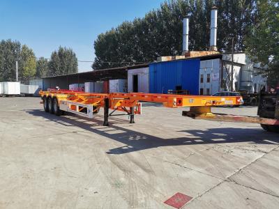 Κίνα Τροχαίο ρυμουλκούμενο 60 τόνων 2 εμπορευματοκιβώτια σκελετό σκελετού ημιρυμουλκούμενο με μηχανική ανάρτηση προς πώληση