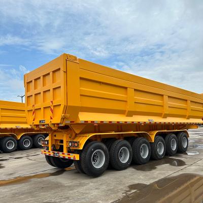 U Shape Agricultural Aluminium Tipper Sand Dump Semi Trailers with 120T Max