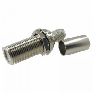 China RF Coaxial Connector F Female bulkhead Crimp for RG316 RG178 Coaxial Cable for sale
