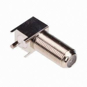 China F Female Connector Right Angle Bulkhead PCB Mount Jack for sale