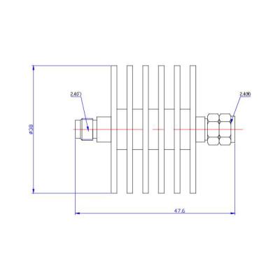 China 2.4 mm Attenuador 10 W Attenuadores fixais coaxial DC-40 GHz à venda