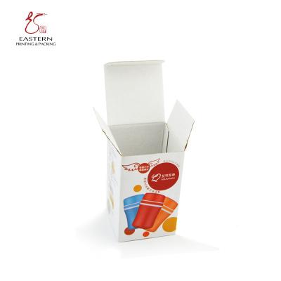 China Logo Printing Eastern Auto Lock Corrugated Cardboard Box For Cup for sale