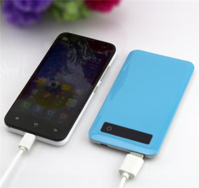 China Led Screen wallet Rechargeable Power Bank 4000mah Super Slim ROHS for sale