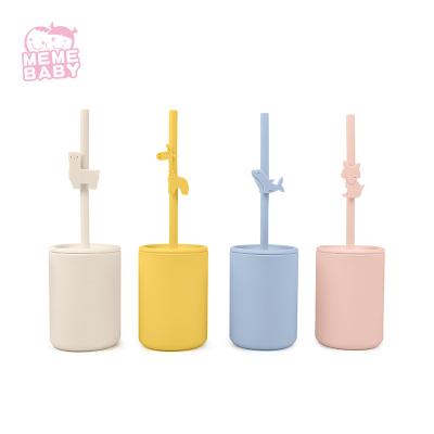 Cina Tazza di Sippy del silicone della prova di caduta con Straw And Handle Eco Friendly in vendita