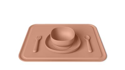 China Máquina de lavar louça de alimentação Safe Silicone Bib do auto e grupo da placa para crianças à venda