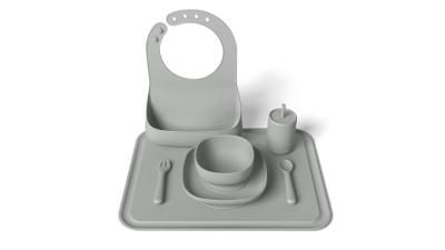 China A sução impermeável do silicone que desmama louça ajustada do silicone ajustou BPA livre à venda
