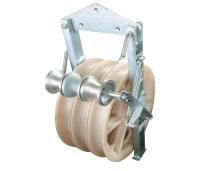 Cina La linea di trasmissione foggia il conduttore Stringing Block Pulley con la messa a terra delle ruote a massa in vendita