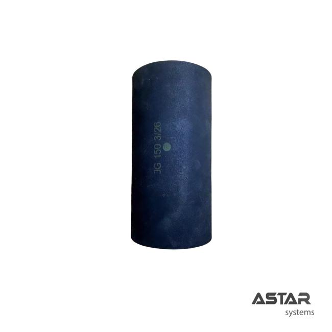 255262 NW65 pinch valve rubber tube showing flanged one-piece integrated molding design