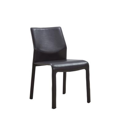 China 4 Legs Modern Iron PU Dining Chairs en venta