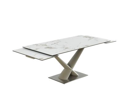 China 3H Furniture Extension Table Tempered Glass With Assembly Required 1 Year Coverage Te koop
