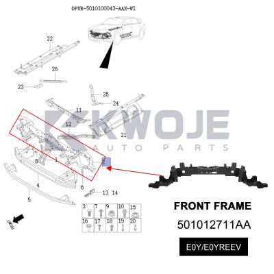 China OEM 501012711AA Front End Module Water Tank Frame Car Radiator Support Suitable for EXEED ET/ES for sale