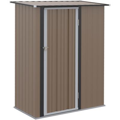 중국 AJUNION 5x3FT 지속 가능한 도구 및 자전거 보관용 가연제철 야외 창고 판매용