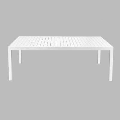 Chine Ensemble de salle à manger extérieure en aluminium de style moderne 12 sièges fauteuil et table à manger extensible à vendre
