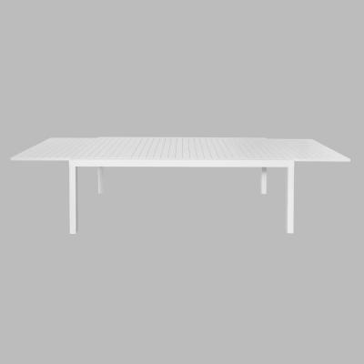 Chine Ensemble de salle à manger extérieure en aluminium de style moderne 12 sièges fauteuil et table à manger extensible à vendre