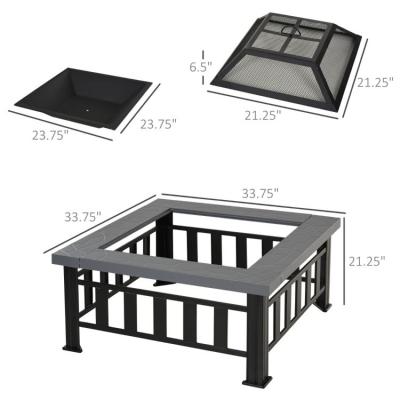 중국 야외 온난화 광장 목재 연소 후뜰 Patio 정원 및 요리 판매용